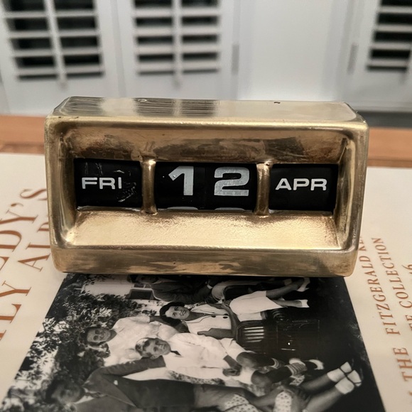 Accents | Vintage Brass Modernist Tabletop Perpetual Calendar | Poshmark